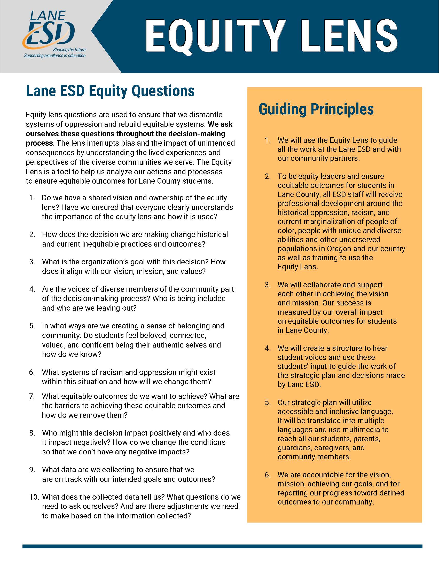 Strategic Plan - Lane Education Service District